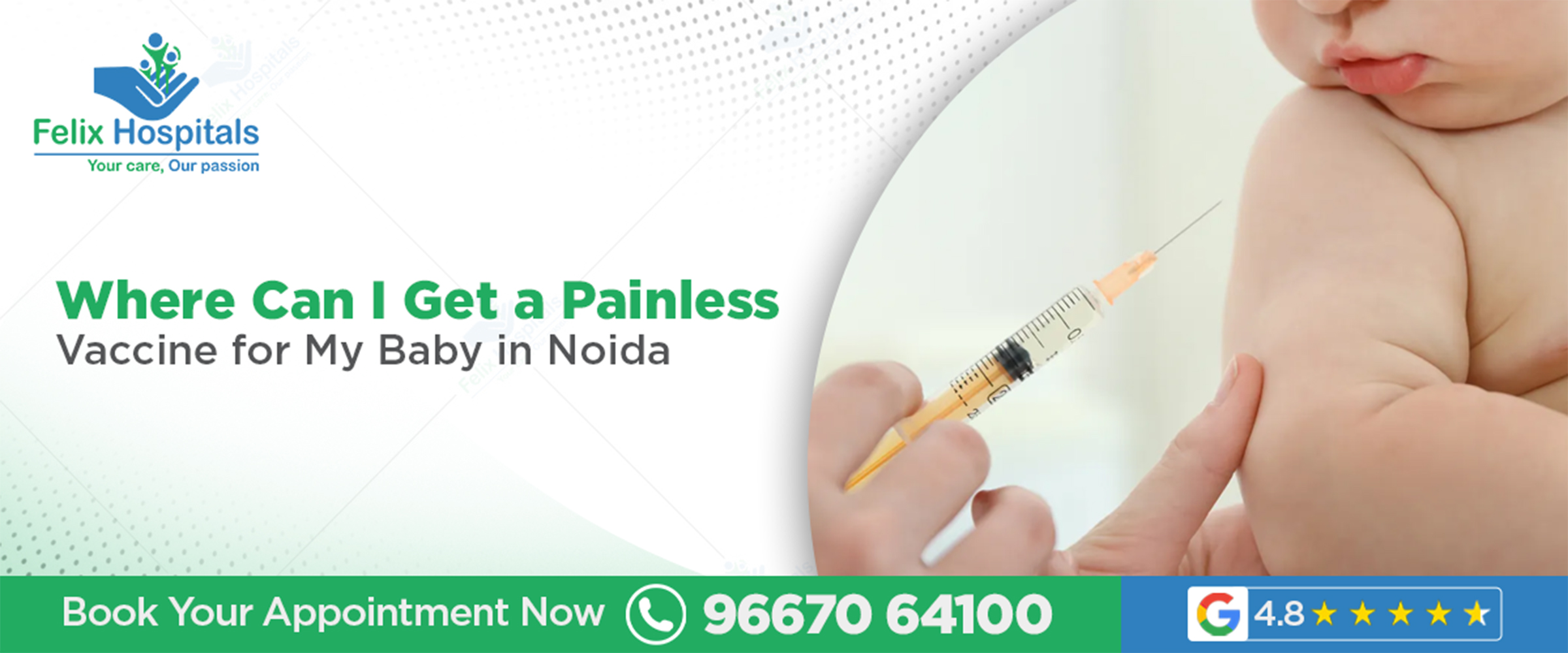 Where Can I Get a Painless Vaccine for My Baby in Noida?